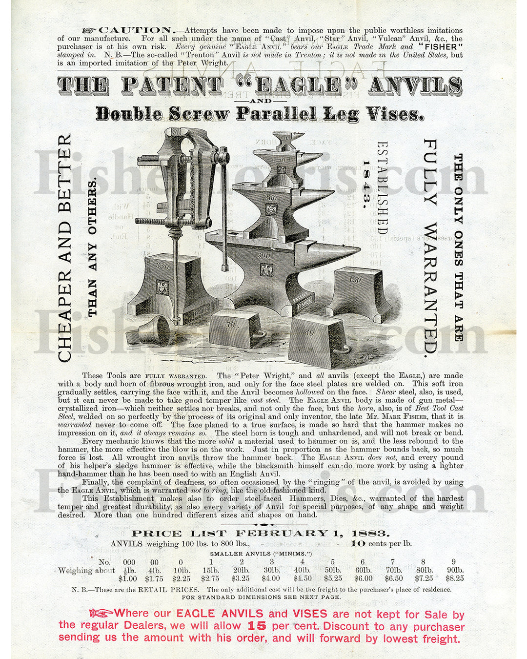 "The Patent Eagle Anvils" Poster – Fisher & Norris Museum Store