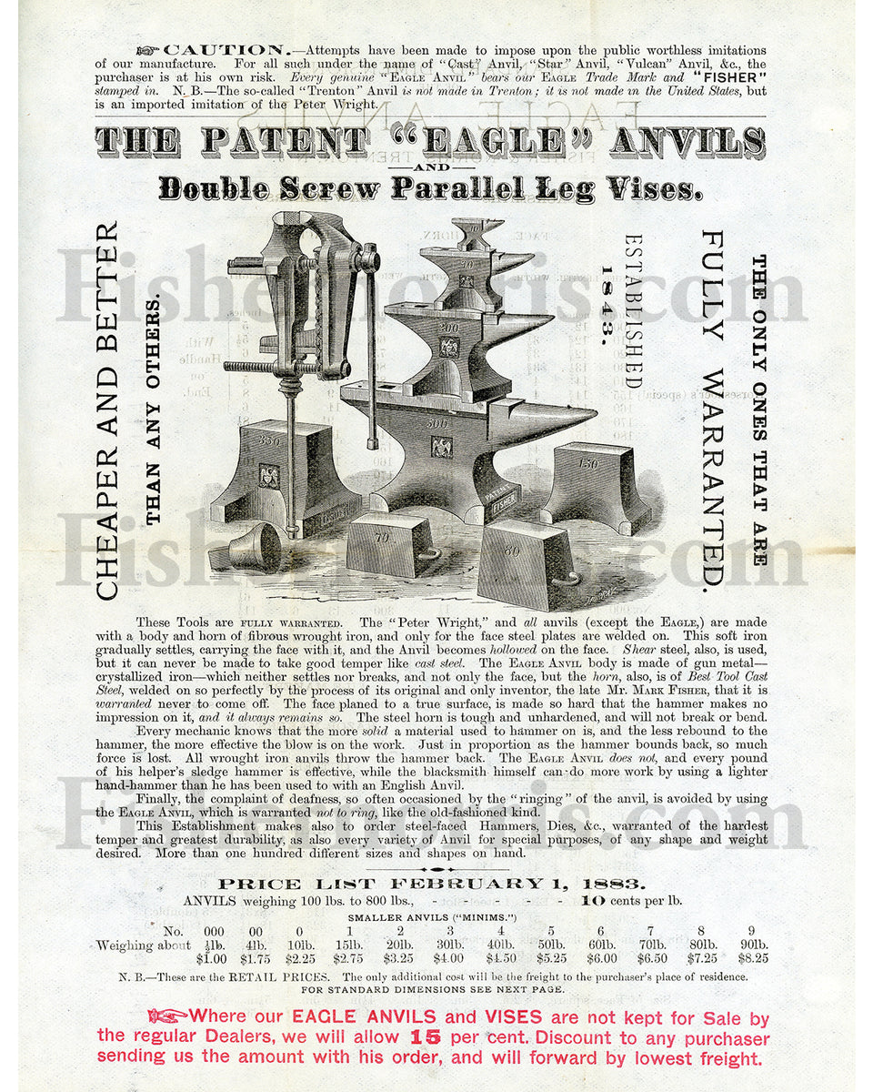 "The Patent Eagle Anvils" Poster – Fisher & Norris Museum Store